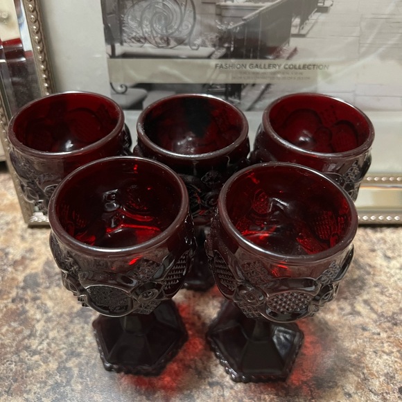 Avon Cape Cod collection. | Accents | Avon Ruby Red Wine Glass | Poshmark